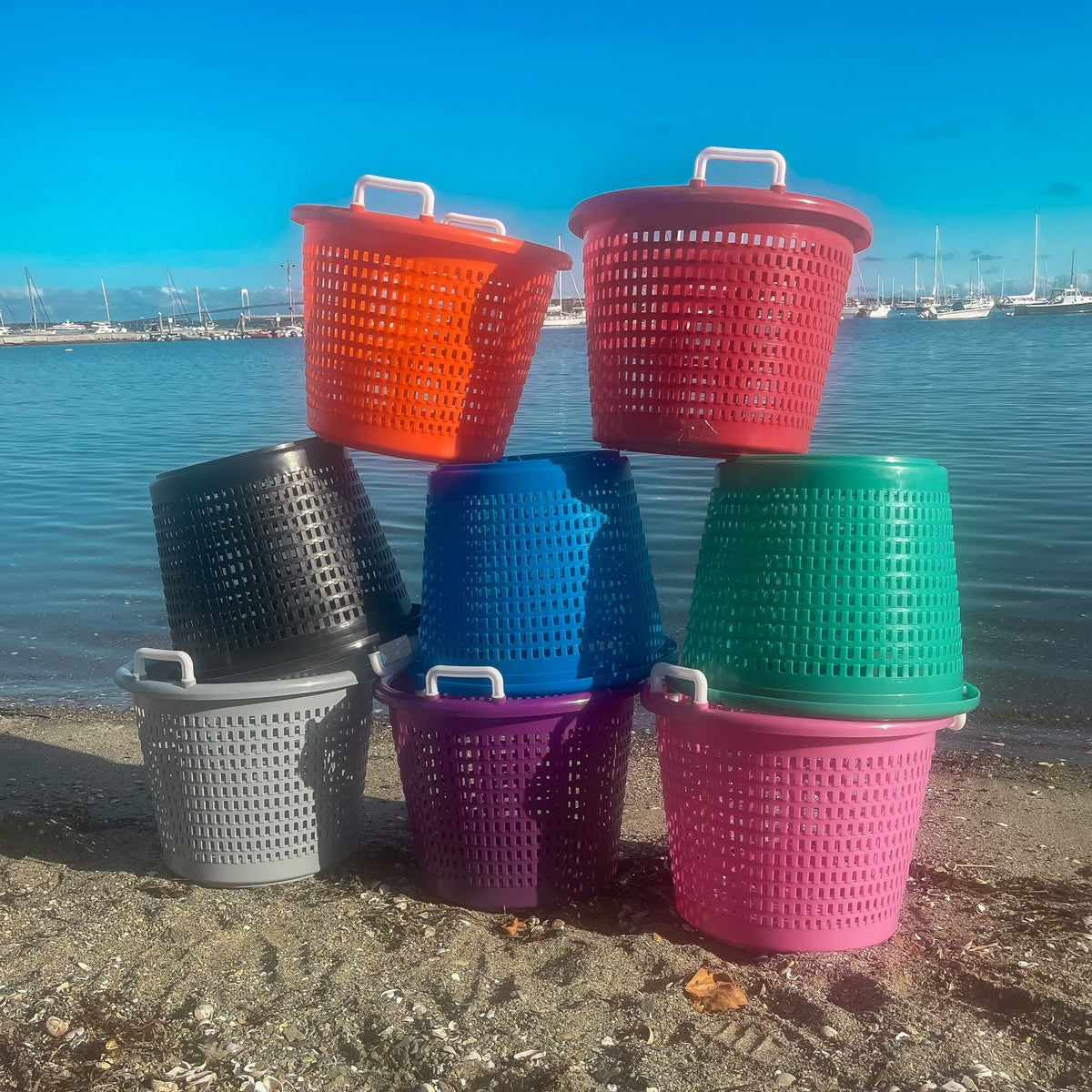 Round Plastic Basket with Handles – Ketcham Supply